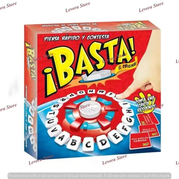 basta | Toys | Basta Spanish Word Game Fastpaced Family Board Game For ...
